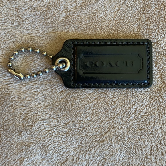 Coach | Bags | Coach Hang Tag Xl Glossy Black | Poshmark